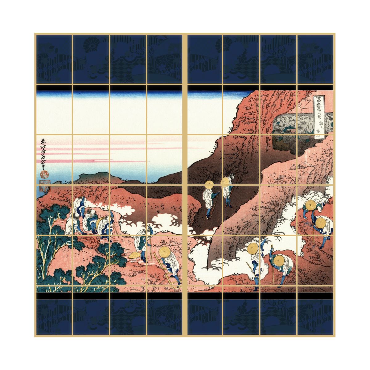 Shoji Paper Japanese Pattern Ukiyoe Katsushika Hokusai Shojin Tozan 2 ...